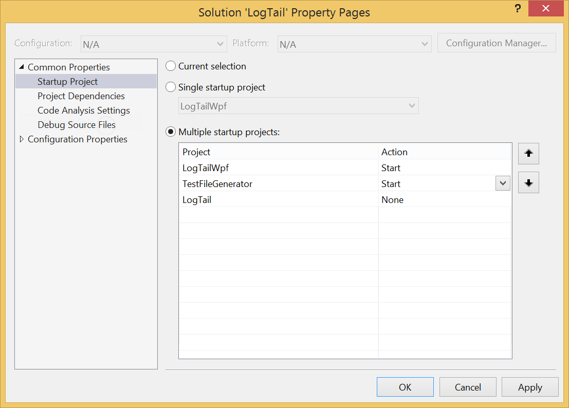 Set Up Multiple Visual Studio StartUp Projects DevOps On Windows